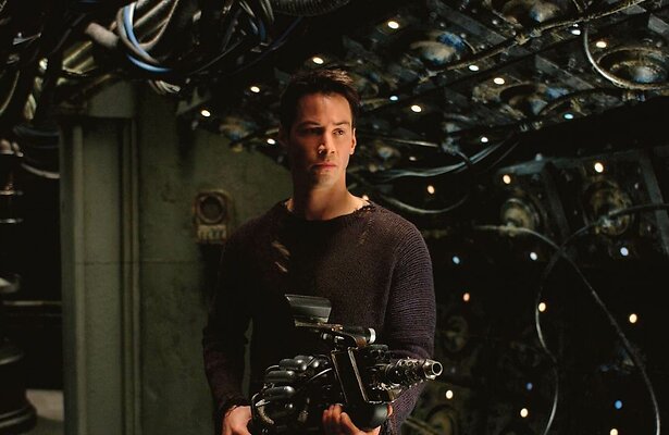 Keanu Reeves ontsnapt uit de Matrix in SF-film The Matrix Revolutions ...
