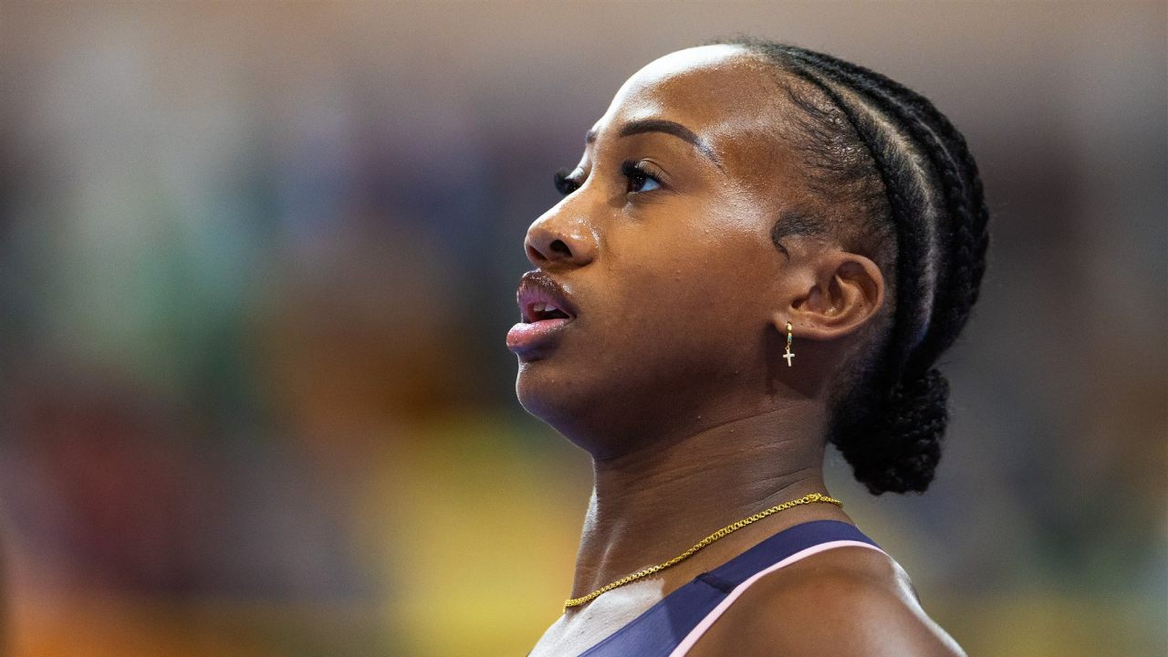 Weet N’ketia Seedo de finale van de 100 m sprint te halen tijdens het ...
